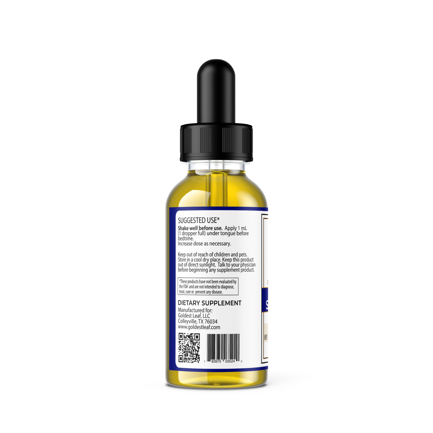 Broad Spectrum CBD Sleep Tincture 1050 MG - Goldest Leaf