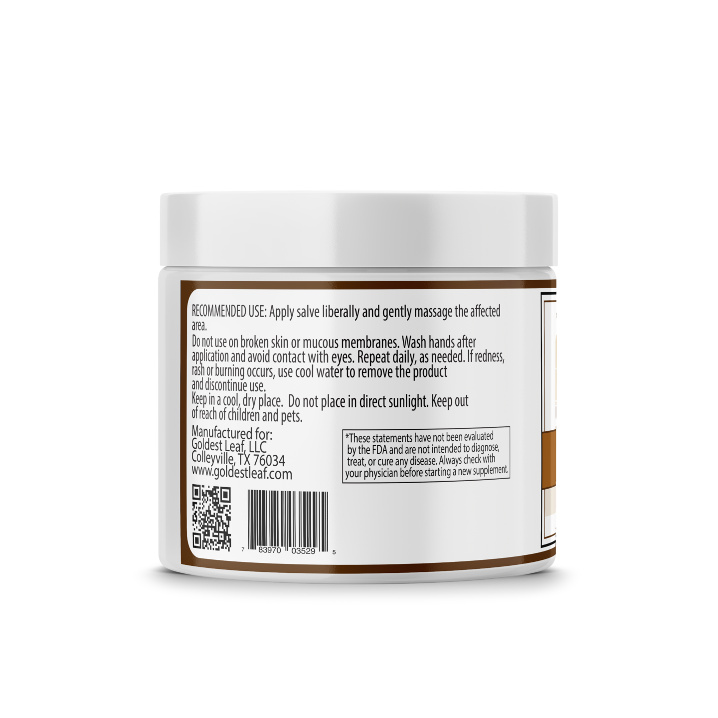 Full Spectrum Relief Max Salve 750 MG - Goldest Leaf